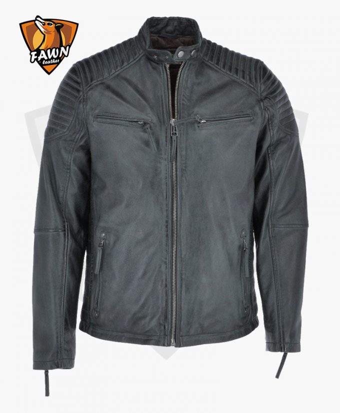 Men’s Vintage Racing Leather Biker Jacket | Fawn Leathers