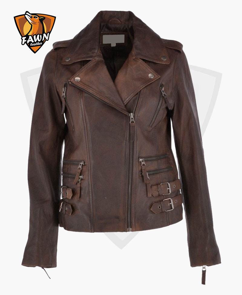 New Look Women’s Leather Motorcycle Jacket | Fawn Leathers