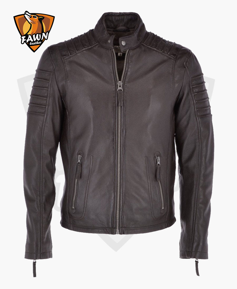 New Men’s Genuine Leather Biker Jacket | Fawn Leathers